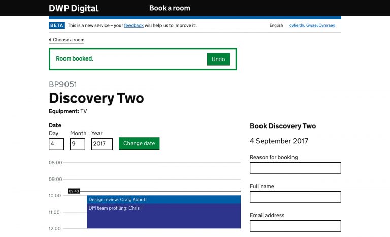 How we built a room-booking system – DWP Digital